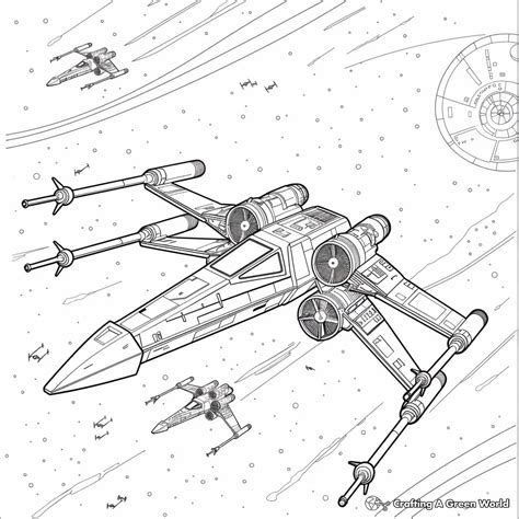 X Wing Coloring Pages Free And Printable