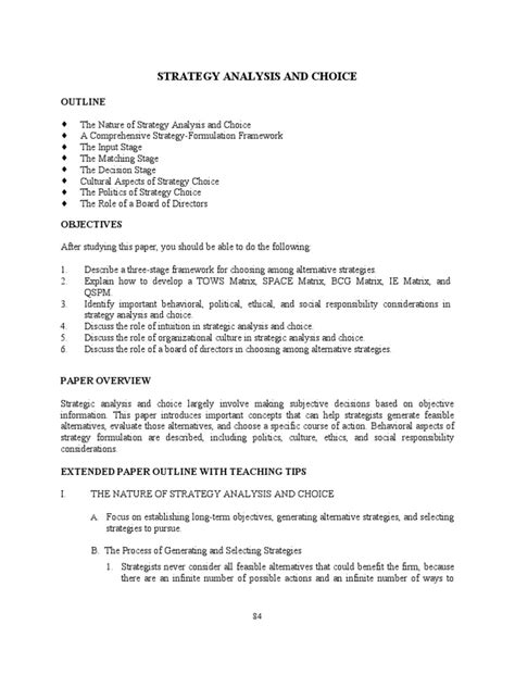 Cips Strategy Analysis Pdf Strategic Management Matrix Mathematics