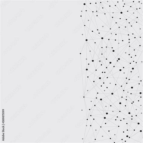 Network Abstract Connection Isolated On Gray Background Network Technology Background With Dots