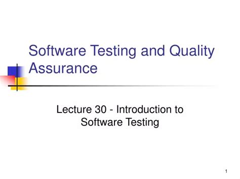 PPT Software Testing And Quality Assurance PowerPoint Presentation Free Download ID