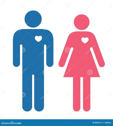 Male And Female With Hearts Stock Illustration Illustration Of Design
