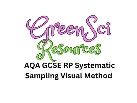 Systematic Sampling Required Practical AQA GCSE Biology Visual Instruction Sheet Teaching