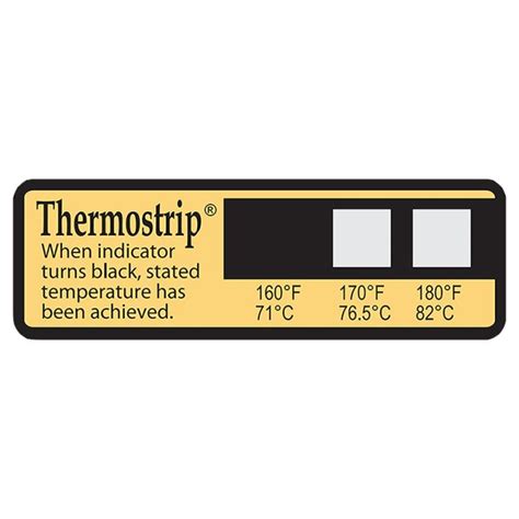 3 Level Irreversible Dishwasher Temperature Indicators X10 Klipspringer