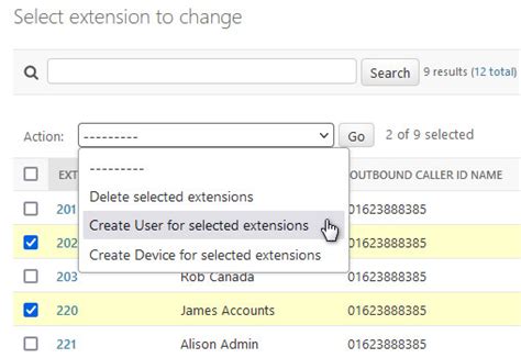 Extensions — Djangopbx 070 Documentation