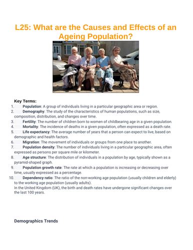 Ageing Population Uk Teaching Resources