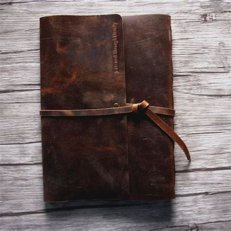 Leather Bound Notebook Etsy