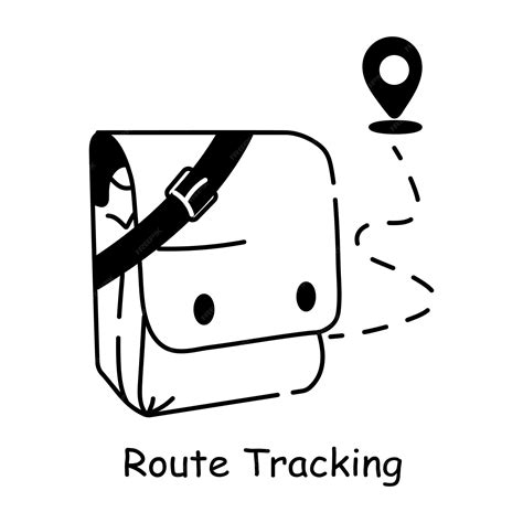 Premium Vector A Map Of Route Marker Showing A Man In A Backpack
