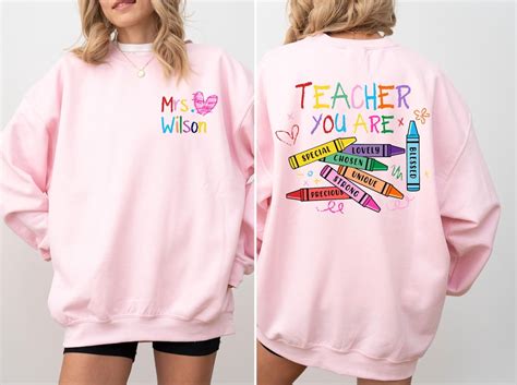 Custom Name Teacher Sweatshirt Teacher Sweatshirt Personalized