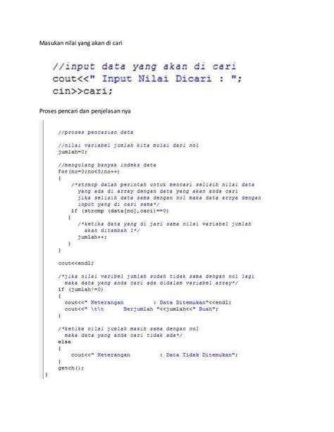 Sekuensial Sercing Data String Dalam C DOCX