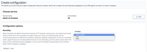 APM Bug RUM Agent Configuration Accepts Recording Param But It S Not Supported By The Agent