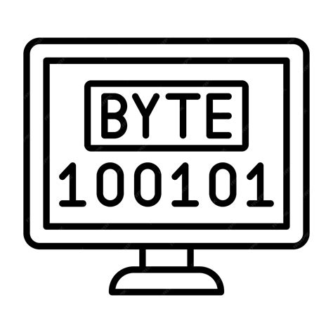 Premium Vector Byte Line Illustration