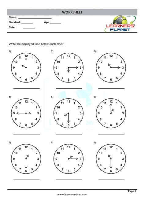 3rd Grade Math Worksheets Clock 3rd Grade Math Worksheets