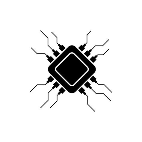 Premium Vector Processor Logo Icon Vector Flat Design Template