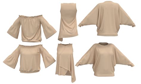 Different Types Of Womens Tops CGTrader