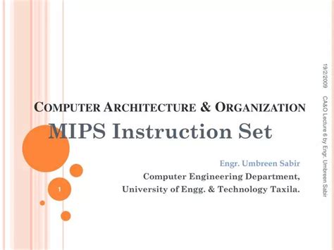 Ppt Computer Architecture And Organization Powerpoint Presentation Id