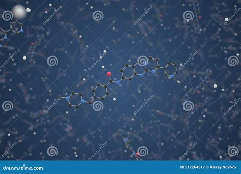 Imatinib Molecule Conceptual Molecular Model Chemical 3d Rendering