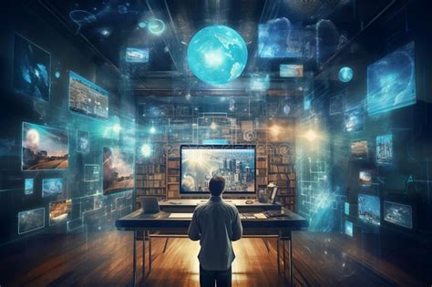Visualization Of Large Data Arrays Stock Illustration Illustration Of