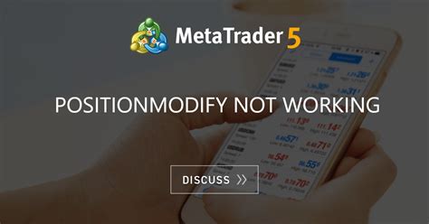 Positionmodify Not Working Cfd Trading Expert Advisors And