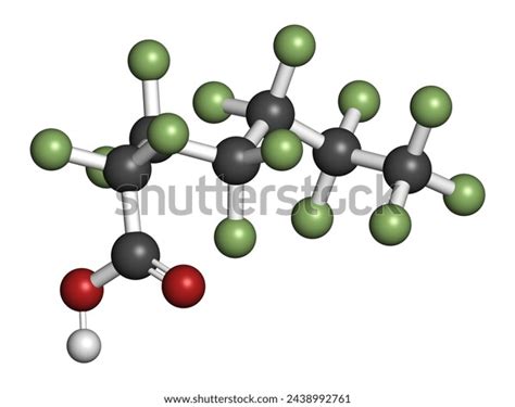 Perfluoroheptanoic Acid Pfhpa Pfas Molecule 3d Stock Illustration 2438992761 Shutterstock