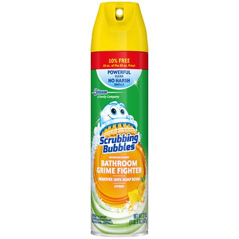 Scrubbing Bubbles Bathroom Cleaner Antibacterial Citrus 20oz Can
