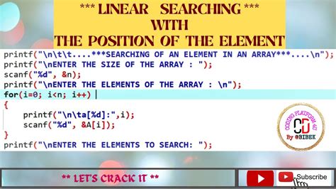 Linear Searching In 1 D Array Array Programming C Programming