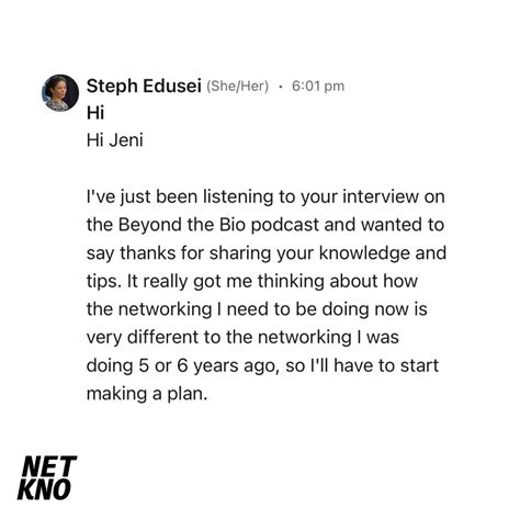 netkno on linkedin networking podcast networkingtips beyondthebio