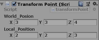 unity中的World Position 和Local Position 以及Transform中的实例方法transformPoint 的用法 transformpoint方法 CSDN博客