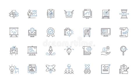 Design Line Icons Collection Creativity Innovation Aesthetics