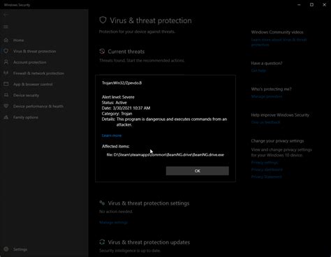 Windows Defender Just Detected BeamNG As A Virus Is This Happening To Anyone Else R BeamNG