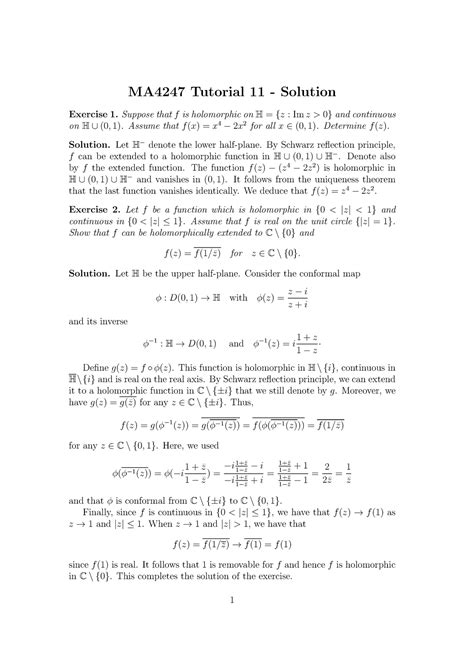 removable for f theory of functions of a complex variable ma4247