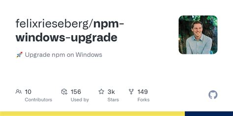 GitHub Felixrieseberg Npm Windows Upgrade Rocket Upgrade Npm On Windows