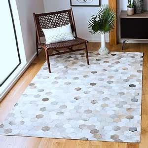 Faux Cowhide Geometric Patchwork Area Rug Modern Stylish