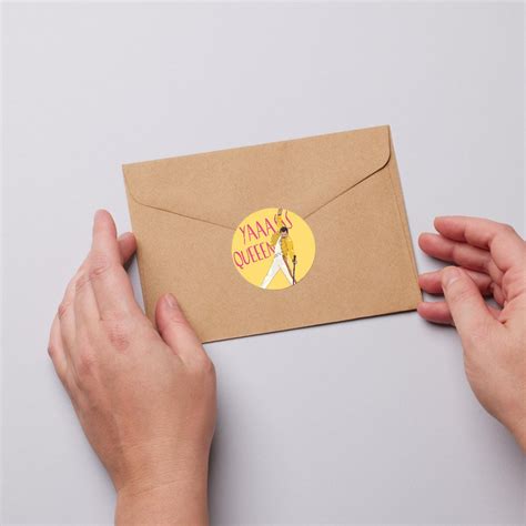 Yaasss Queen Freddie Mercury Pop Culture Sticker Card Cake Topper