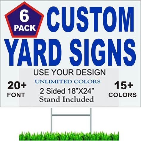 Custom Yard Signs With Steel H Stakes Custom Yard Signs 6
