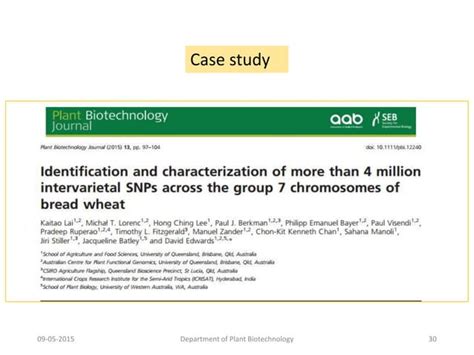 Snp Mining In Crops Pptx