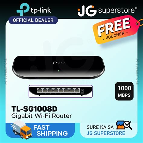 TP Link TL SG1008D 8 Port Gigabit Desktop Switch 8 Gigabit Ethernet Hub Plug Play TP LINK