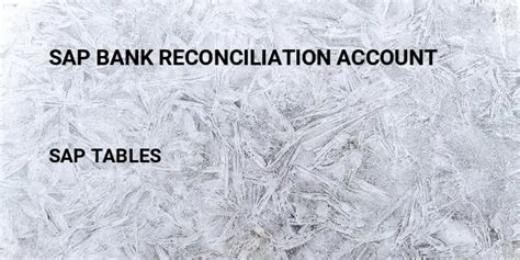 Sap Bank Reconciliation Account Table In Sap