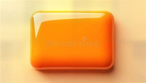 orange glossy button empty shape modern design element blank template web app icon plastic