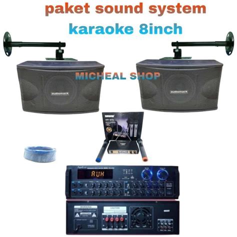 Promo Paket Sound System Karaoke 8inch Audiomack Amplifier Bluetooth Diskon 23 Di Seller Ryoma