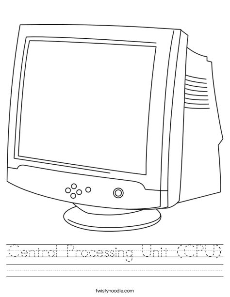 Central Processing Unit Cpu Worksheet Twisty Noodle
