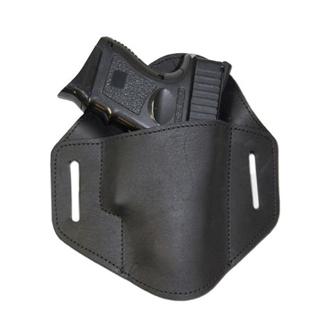 Leather Pancake Carry Holster For Compact Pistols