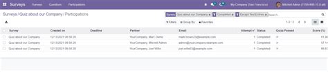 Odoo Survey Module Odoo V Community Edition Book