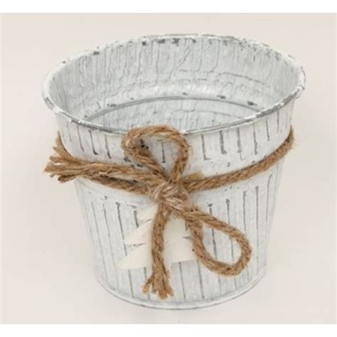 Small Metal House Plant Pot With Rope Detail