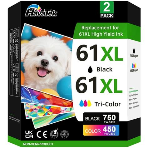 Havatek Ink Cartridges Compatible With Hp 61xl Black And Tri Color For Envy Officejet Deskjet