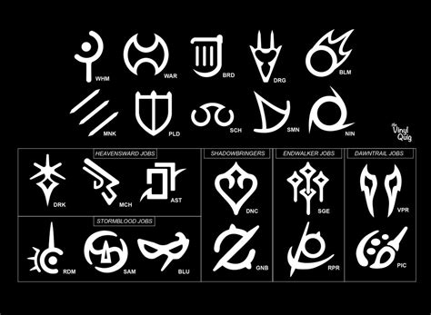 Ffxiv Vinyl Stickers Includes All Expansion Jobs Through Dawntrail