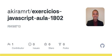 Github Akiramrtexercicios Javascript Aula 1802 Rm98713