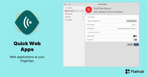 Install Quick Web Apps On Linux Flathub