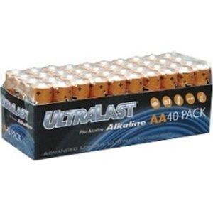 Ultralast Aa Alkaline Battery Bulk Pack 40 Batteries Per Pk