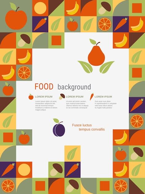 Healthy Food Theme Illustration Vector Design Template Premium Vector