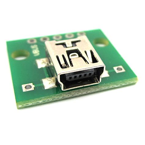 Mini Usb To 254mm Dip 5p Adapter Module For Breadboard Diy Projects